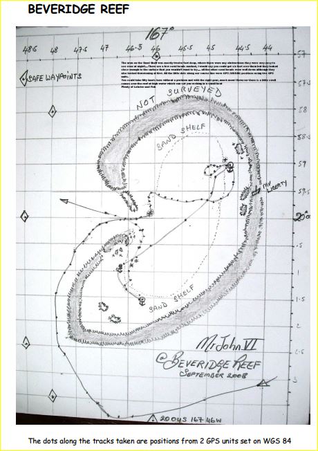 Beveridge Reef, tussen Palmerston en Niue | SV Sanuk